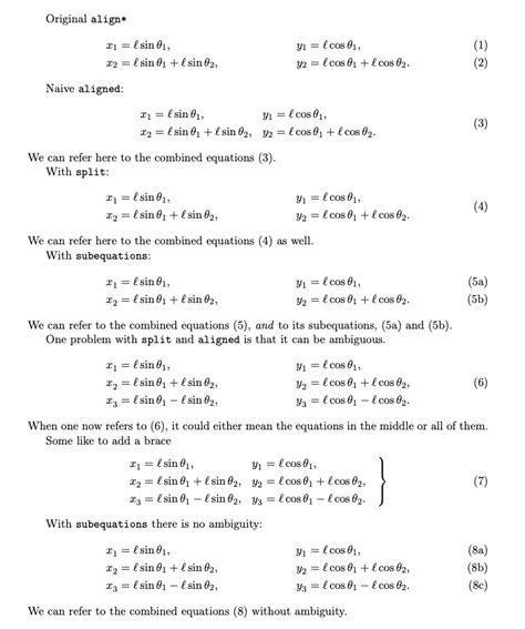 Math Mode How To Single Number A Set Of Aligned Equations In Two Columns Under The Align