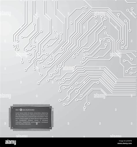 Circuit Board Vector Gray Background Stock Vector Image And Art Alamy