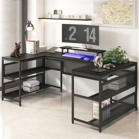 Inbox Zero Laurece Rectangle 2 Person Modular Computer Table Wayfair