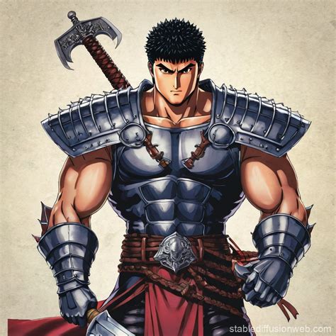 Guts Anime Style Illustration Stable Diffusion Online