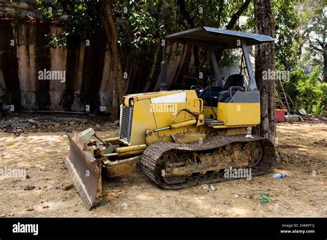Old Broken Tractor Machinery Stop Waiting Thai Technician People Fix