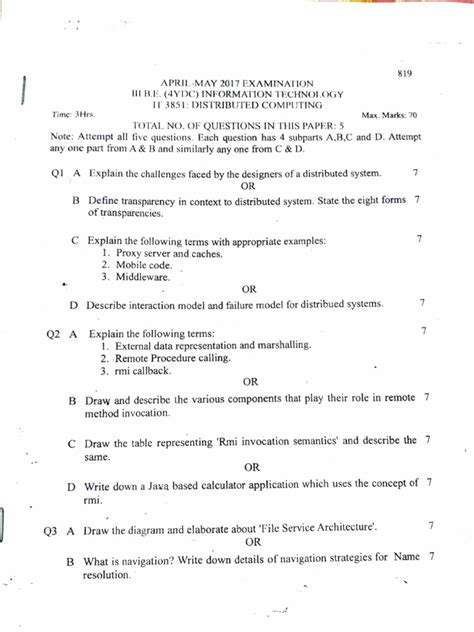 Distributed Computing Pyq Pdf Domain Name System Common Object Request Broker Architecture