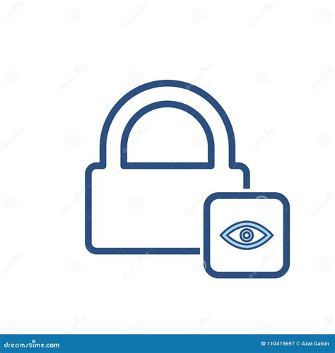Hacker Lock Padlock Password Private Protection Secure Icon Stock