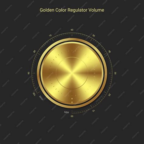 Premium Vector Golden Color Regulator Volume Vector