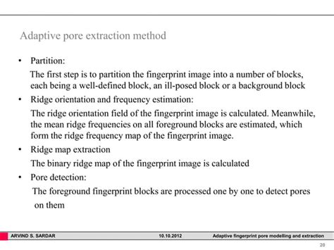 Finger Print Pore Extraction Methods Pptx Computing Technology And Computing