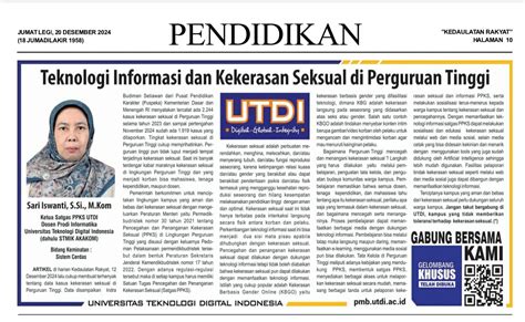 Teknologi Informasi Dan Kekerasan Seksual Di Perguruan Tinggi