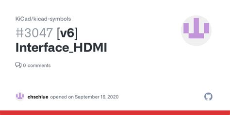 V6 Interfacehdmi · Issue 3047 · Kicadkicad Symbols · Github