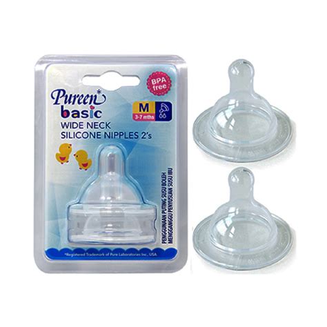 Pureen Basic Wide Neck Silicone Nipple Puting Wide Neck Silicone
