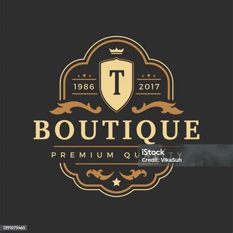 로고타입 또는 배지 디자인을 위한 럭셔리 로고 템플릿 벡터 오브젝트 갈색에 대한 스톡 벡터 아트 및 기타 이미지 갈색 고급