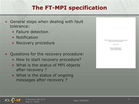 Ppt Fault Tolerant Mpi In High Performance Computing Semantics And