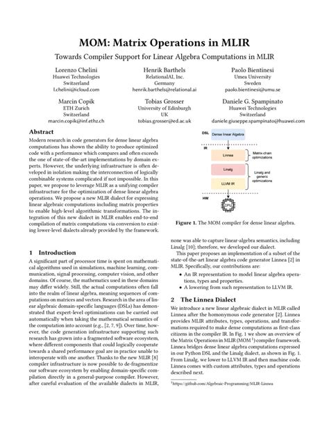 Mom Matrix Operations In Mlir Deepai
