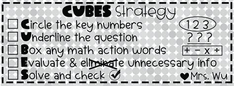 Personalized Cubes Strategy Checklist Self Inking Teacher Etsy