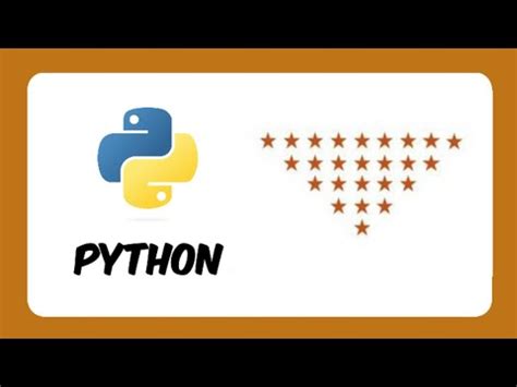 Printing Stars In Triangle Shape Inverse Pyramid Python Pattern Program YouTube