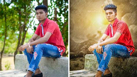 rain effect photoshop manipulation tutorial on behance