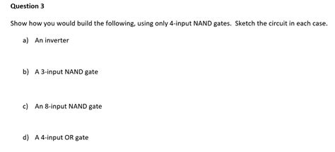 Solved Text Question 3 Show How You Would Build The Following Using