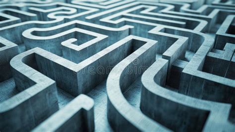 a maze with a clear path representing stock illustration illustration