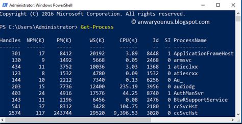 learn powershell working with processes