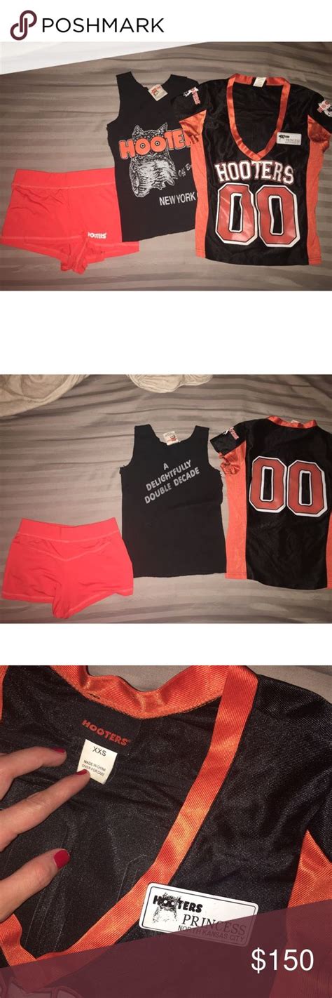 Hooters Black VTG Jersey Princess OUTFIT Uniform Princess Outfits Outfits Active Wear Tops