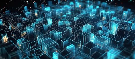 Big Data Blockchain Technology Isometric Mobile Phone Data