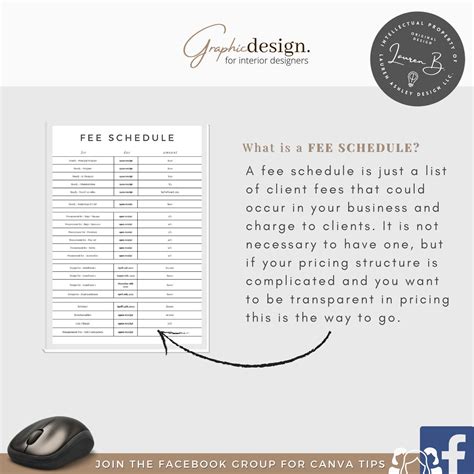 Interior Design Fee Schedule Template Printable Word Searches
