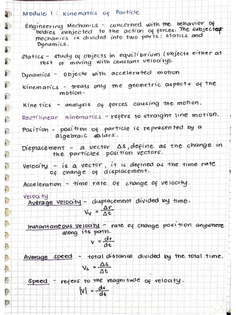 dynamics of rigid bodies notes pdf