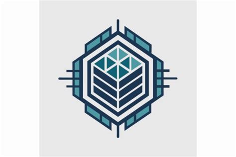 a hexagonal logo featuring a grid like p graphic by iftikharalam