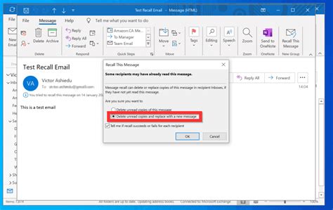 How To Recall An Email In Outlook From Windows 10