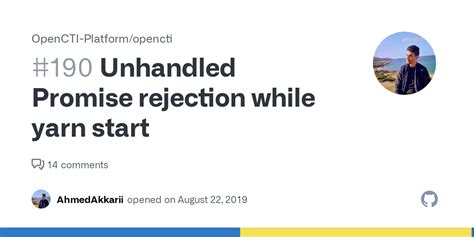 Unhandled Promise Rejection While Yarn Start · Issue 190 · Opencti