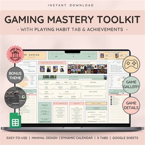 Gaming Tracker Toolkit With Games Gallery Interactive Progress Game