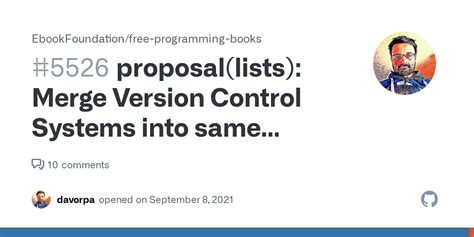 Proposallists Merge Version Control Systems Into Same Section
