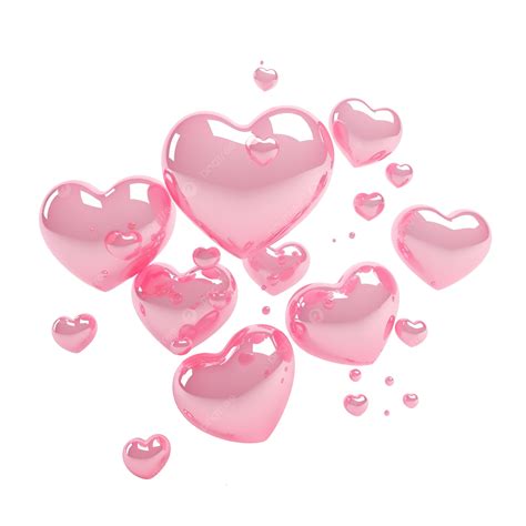 3d 렌더링 핑크 하트 거품 사랑스러운 발렌타인 하트 버블 하트 풍선 비눗방울 Png 일러스트 및 이미지 에 대한 무료 다운로드 Pngtree