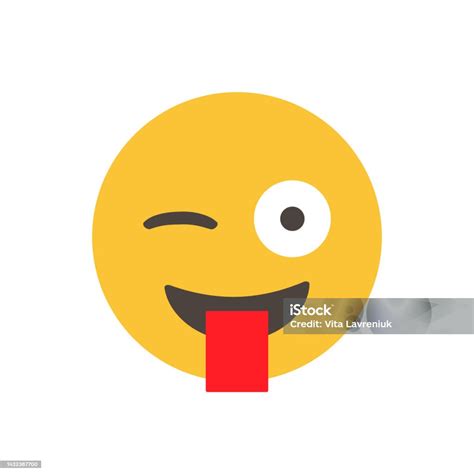 미친 혀가 윙윙 거리는 눈을 내밀었다 3d 양식화된 벡터 아이콘입니다 현실적인 이모티콘 흰색 배경에 고립되어 있습니다 벡터 이모티콘 Ui 인터페이스용 귀여운에 대한 스톡