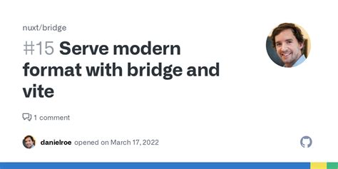 serve modern format with bridge and vite · issue 15 · nuxt bridge · github