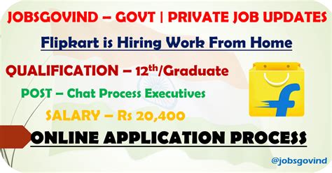 Flipkart Is Hiring Work From Home For Chat Process Executives Apply Online Now Government