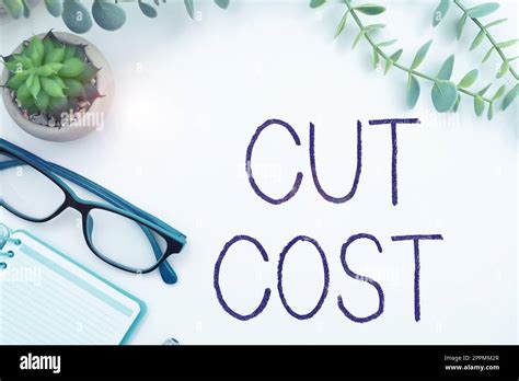 Handwriting Text Cut Cost Business Showcase Measures Implemented To Reduced Expenses And