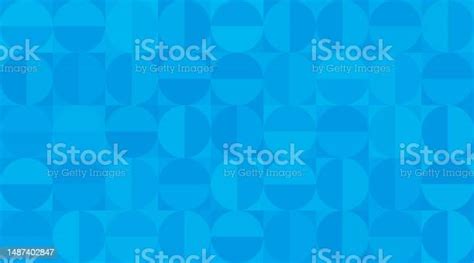 Seamless Blue Abstract Circle Pattern Background Wallpaper Stock Illustration Download Image
