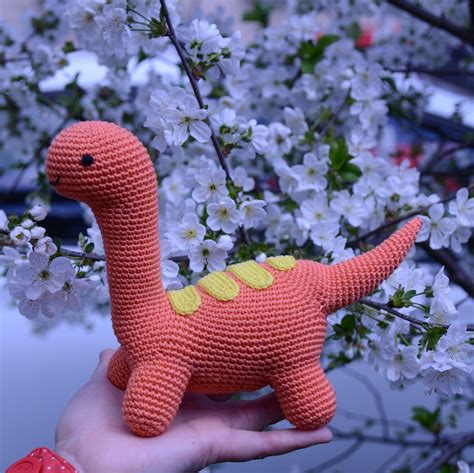 Crochet Dinosaur Pattern No Sew Brontosaurus Crochet Pattern Etsy