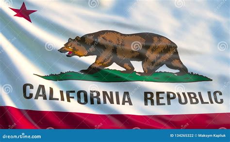 California State Flag Waving Flag Of California State United States