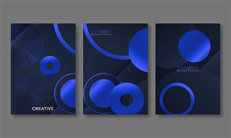 추상적 인 진한 파란색과 은색 그라디언트 종이 컷 기하학적 원 배경 현대 미래 배경 방문 페이지 책 표지 브로셔 전단지 잡지 모든 브랜딩 배너 헤더 프리젠 테이션 및 벽지