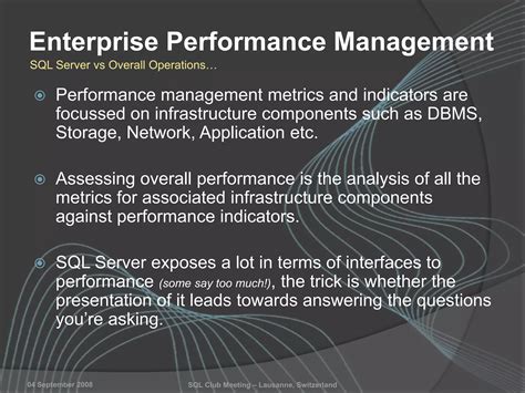 Sql Server Club Performance Management Methodologies And Enhancements