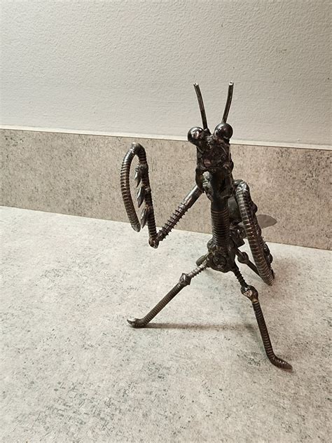 Praying Mantis Welded Sculpture Artwork Etsy