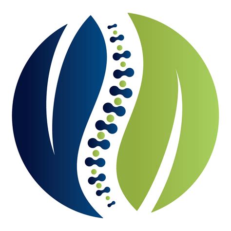 Chiropractic Logo Design Vector Illustration Spine Care Organic Logo