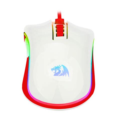 Redragon Cobra Wired Gaming Mouse White Red M711c Datablitz