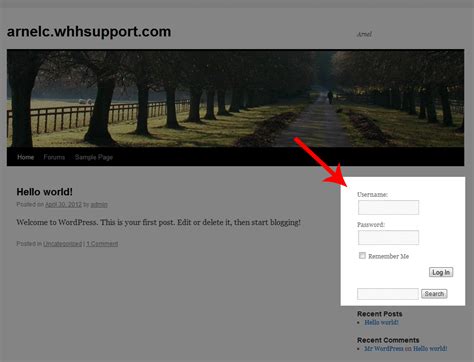 how to setup the bbpress login widget web hosting hub