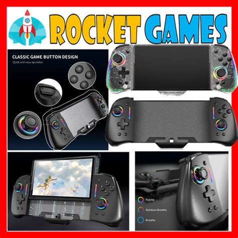 Promo Nintendo Switch Ys Controller Grip Joypad Joycon With Rgb Light Motion Ys43 Transparan