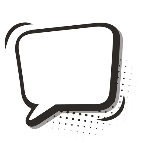 Speech Bubble Retro Outline 2d Illustration 29327210 Png