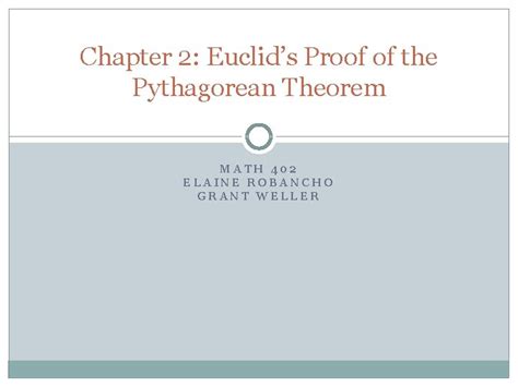 Chapter Euclids Proof Of The Pythagorean Theorem
