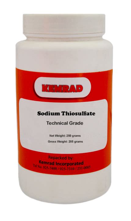 Kemrad Sodium Thiosulfate Sodium Hyposulfite Net Weight 250 Grams