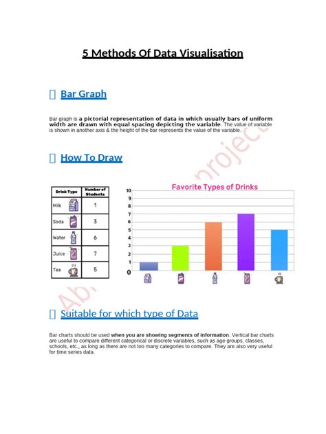 5 methods of data visualisation pdf histogram pie chart