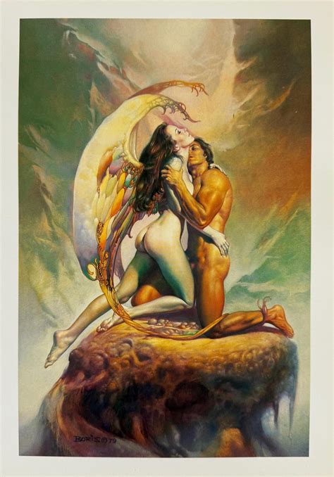 Boris Vallejo Female Demon Hugging Man Fairy Fantasy Art 1983